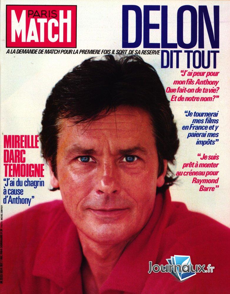 Paris Match du 7 Décembre 1984 Alain Delon – ApprofonLire
